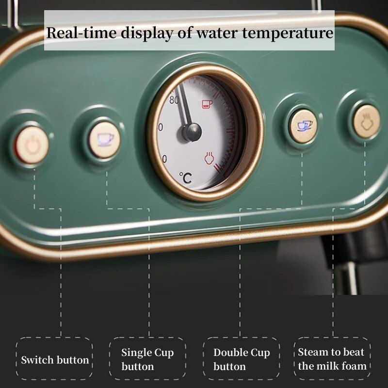 Compact High-Pressure Espresso Coffee Machine with Steam Frother - Joy ...