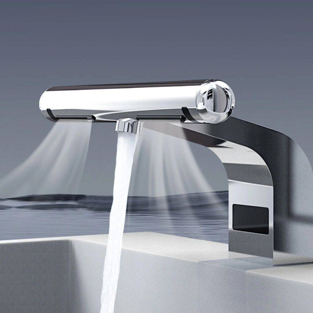 Classic Dual-Function Sensor Faucet with Integrated Air Hand Dryer ...