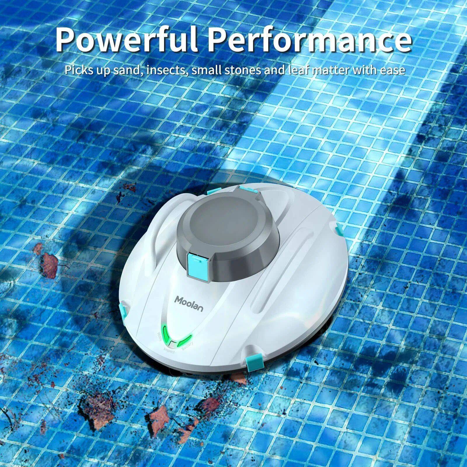 Efficient Cordless Robotic Pool Cleaner with Advanced Suction & Self ...