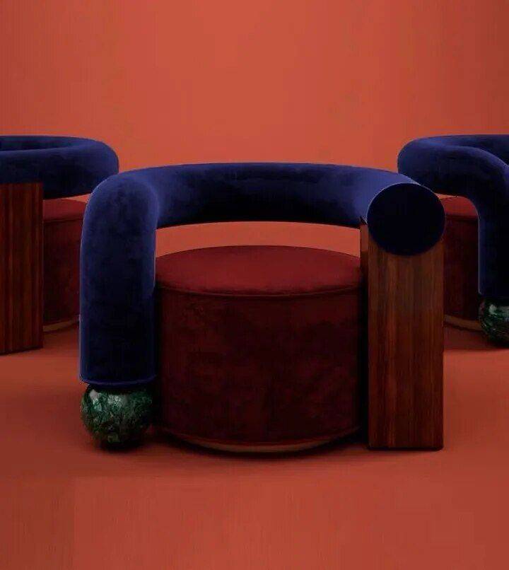 Elegant Minimalist Tiger Velvet Lounge Chair - L-Shaped Sofa for Modern ...
