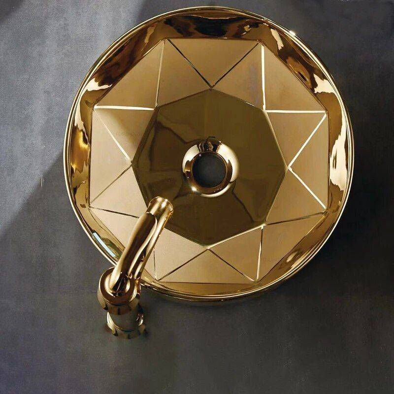 Elegant Rose Gold Ceramic Bathroom Basin - Joy To Use