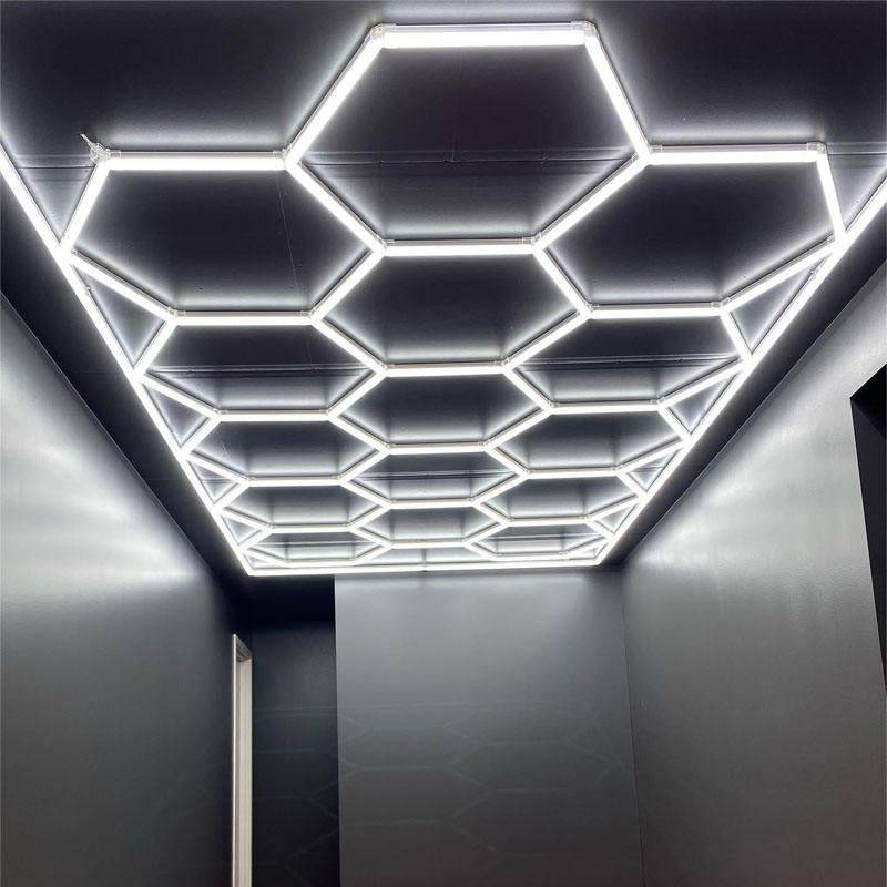 Hexagon LED Ceiling Light Tubes for Versatile Workspaces - Joy To Use