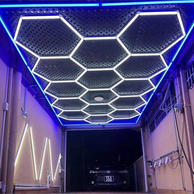 Hexagon LED Ceiling Light Tubes for Versatile Workspaces - Joy To Use