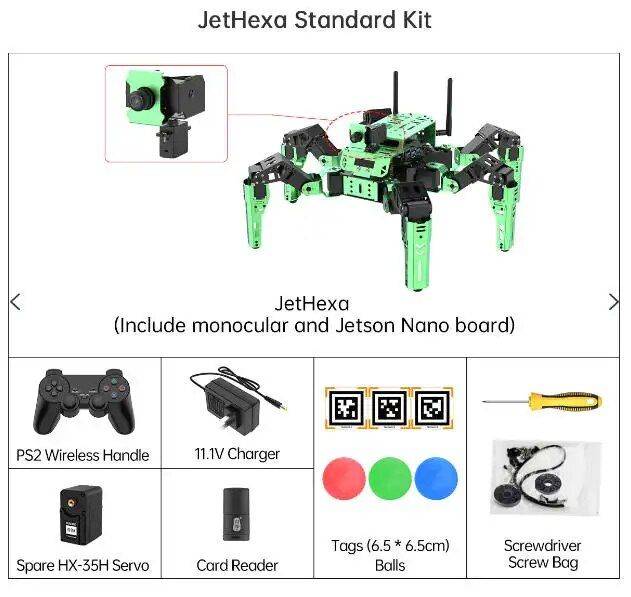 JetHexa ROS Hexapod Robot Kit SLAM Mapping and Navigation Enabled, Jetson Nano Powered - Joy To Use