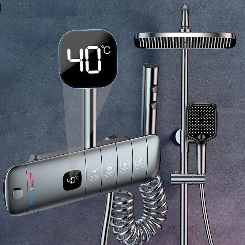 Luxury LED Thermostatic Rain Shower System - Joy To Use