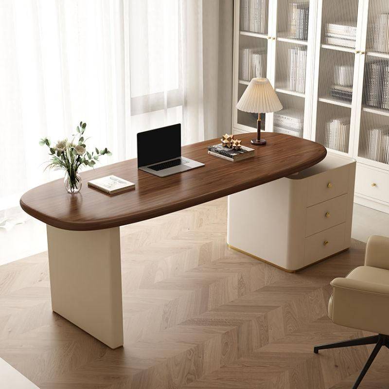 Modern Simplicity French Computer Desk with Storage - Joy To Use